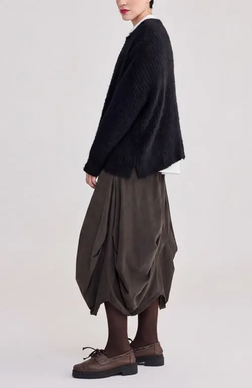 LUUKAA Juliette Shaggy Knit Sweater - Black