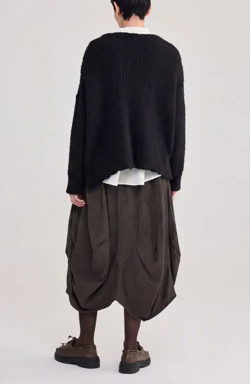 LUUKAA Juliette Shaggy Knit Sweater - Black