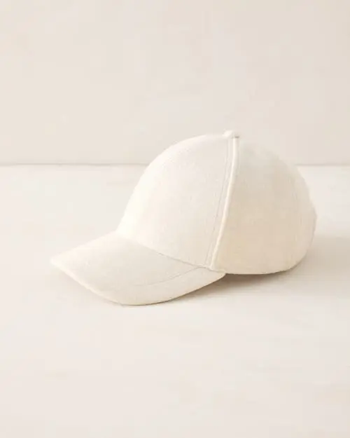HAVEN WELL WITHIN Cashmere Baseball Cap - Ivory