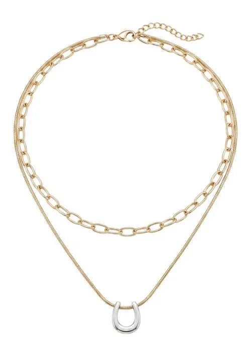 AREA STARS Amyra Two Tone Charm Chain