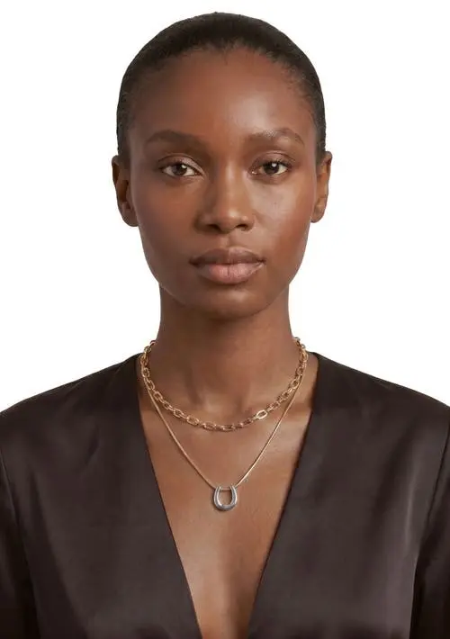 AREA STARS Amyra Two Tone Charm Chain