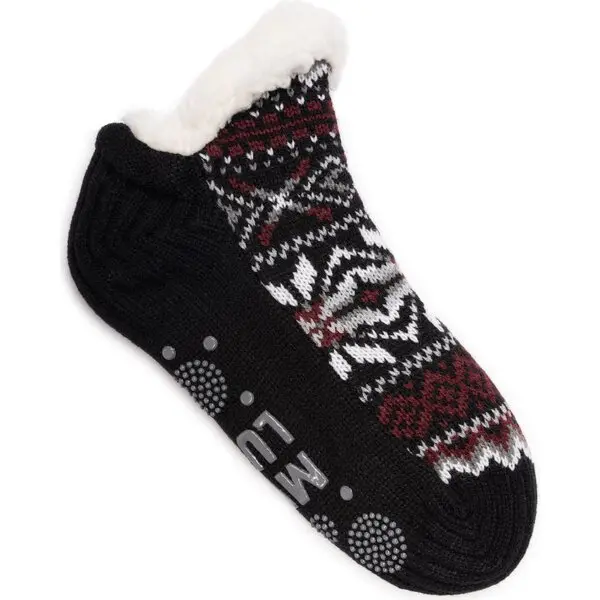 MUK LUKS 1 Pair Pack Shortie Cabin Socks - Black