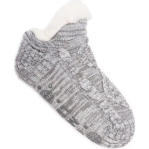 MUK LUKS 1 Pair Pack Shortie Cabin Socks - Grey