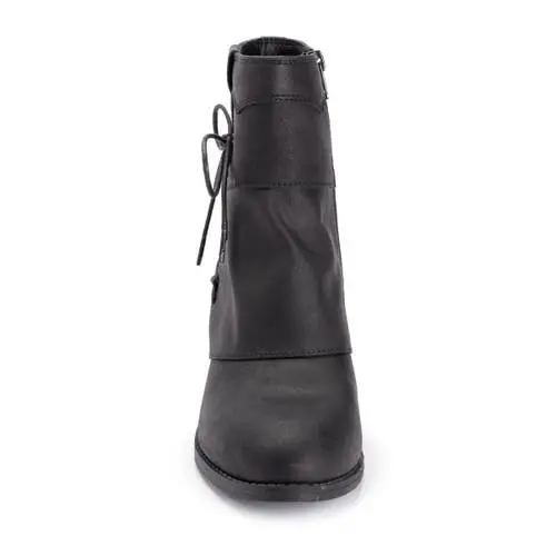MUK LUKS Yuki Short Ankle Boots - Black