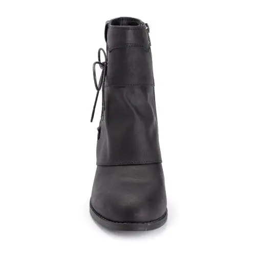 MUK LUKS Yuki Short Ankle Boots - Black