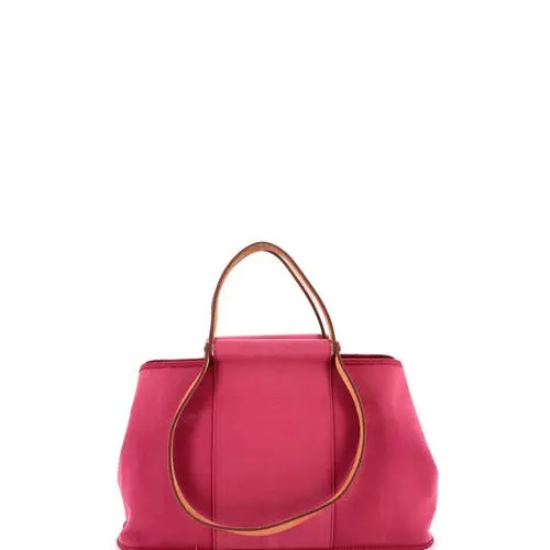 Hermès Cabag Elan Toile And Leather 39 - Pink