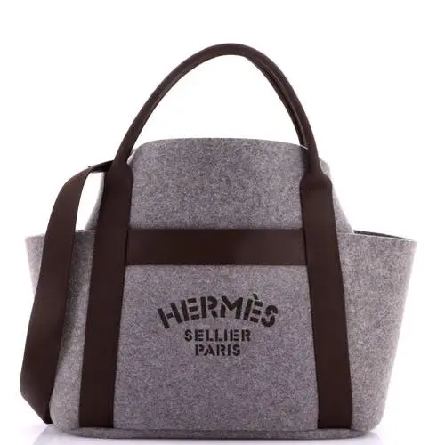 Hermès Sac De Pansage Groom Handbag Felt
