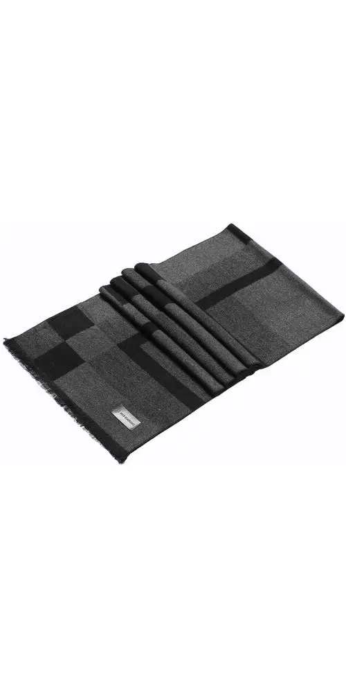 MIO MARINO Cashmere-feel Cotton Patterned Scarf