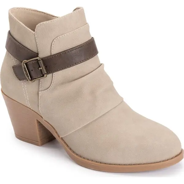 MUK LUKS Yvette Short Ankle Boots - Natural