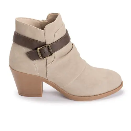 MUK LUKS Yvette Short Ankle Boots - Natural