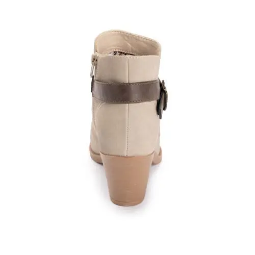 MUK LUKS Yvette Short Ankle Boots - Natural
