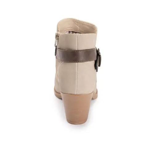 MUK LUKS Yvette Short Ankle Boots - Natural
