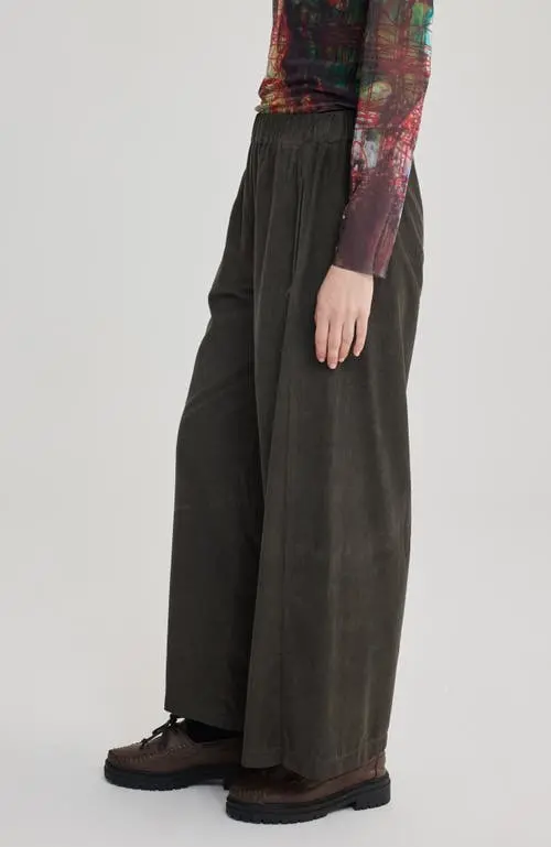 LUUKAA Alice Wide Velvet Pants