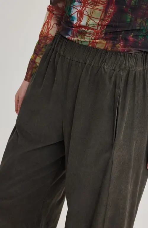 LUUKAA Alice Wide Velvet Pants