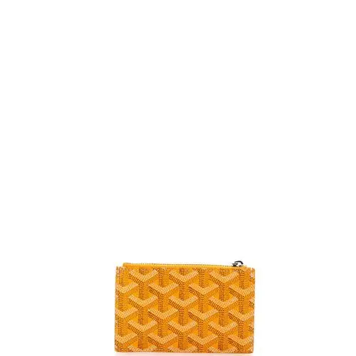 Goyard Bourbon Zipped Card Holder Coated Canvas
