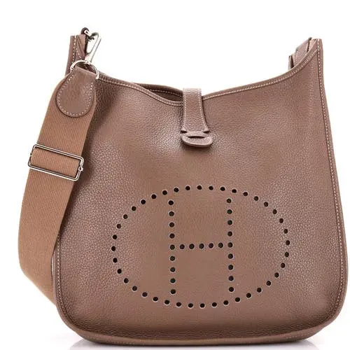 Hermès Evelyne Bag Gen Iii Clemence Gm - Grey