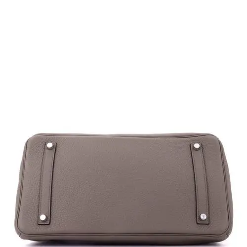 Hermès Birkin Handbag Clemence With Palladium Hardware 35 - Grey