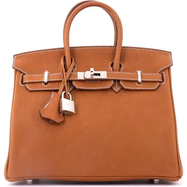 Hermès Birkin Handbag Barenia Faubourg With Palladium Hardware 25 - Brown