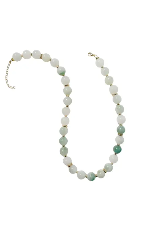 LITTLE SKY STONE Camille Beaded Green Necklace
