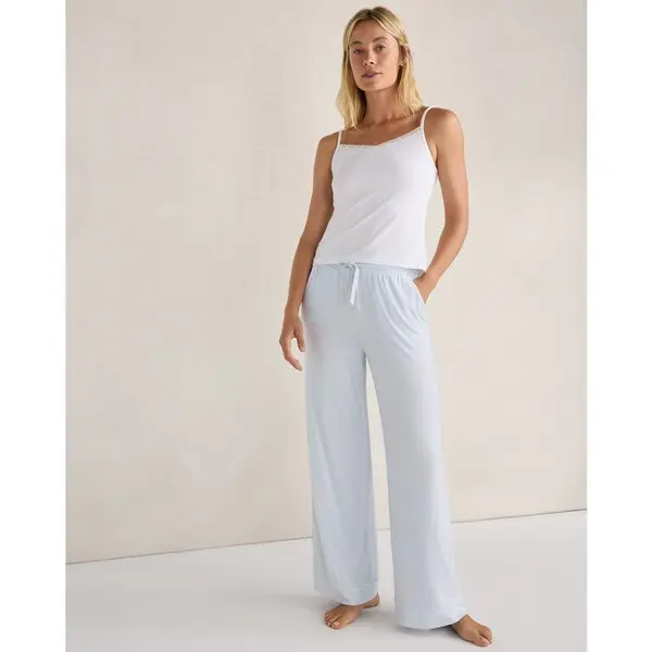 HAVEN WELL WITHIN Calm & Cool Pajama Pants With Piping - Breeze
