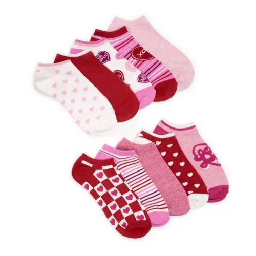 MUK LUKS Set Of 10 Valentine's Day Socks - Valentine Assorted