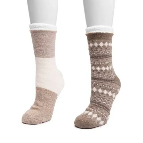 MUK LUKS 2 Pair Pack Tall Cozy Lounge Socks