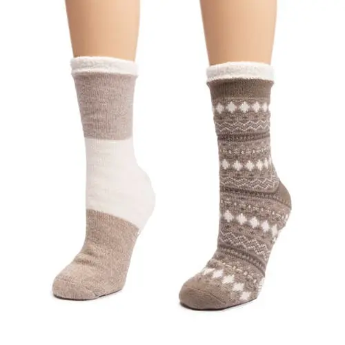MUK LUKS 2 Pair Pack Tall Cozy Lounge Socks