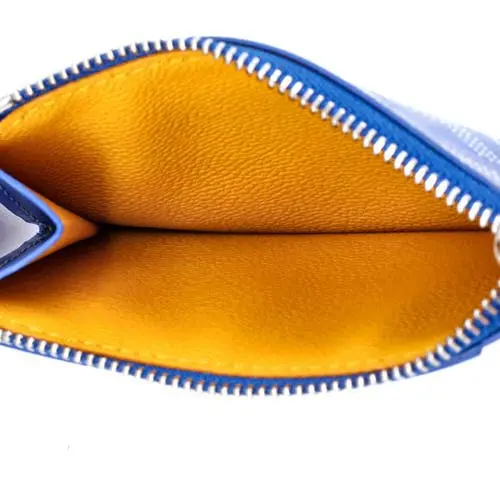 Goyard Bourbon Zipped Card Holder Coated Canvas