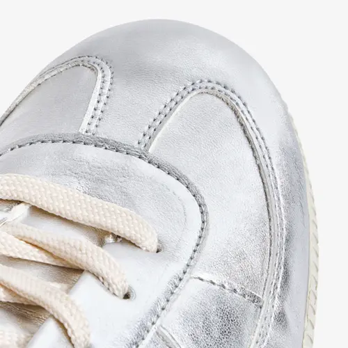 THOUSAND FELL Military Sneaker - Metallic Silver