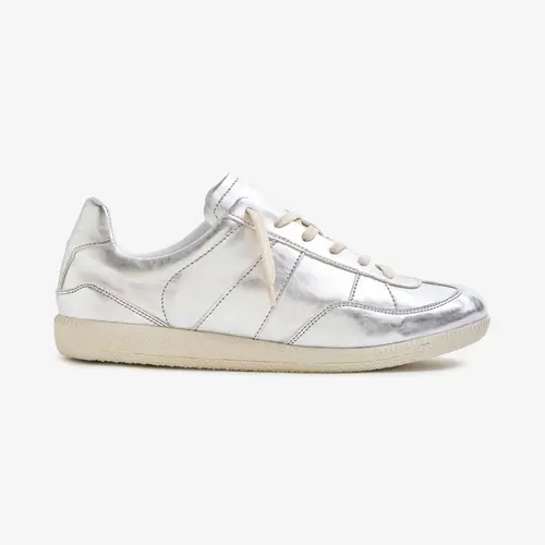 THOUSAND FELL Military Sneaker - Metallic Silver