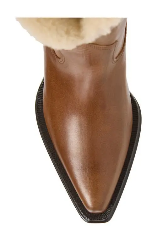 Chloé Azelan Genuine Shearling Cuff Western Boot