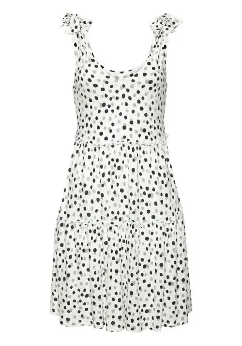 LASCANA Tie Strap Tiered Dress