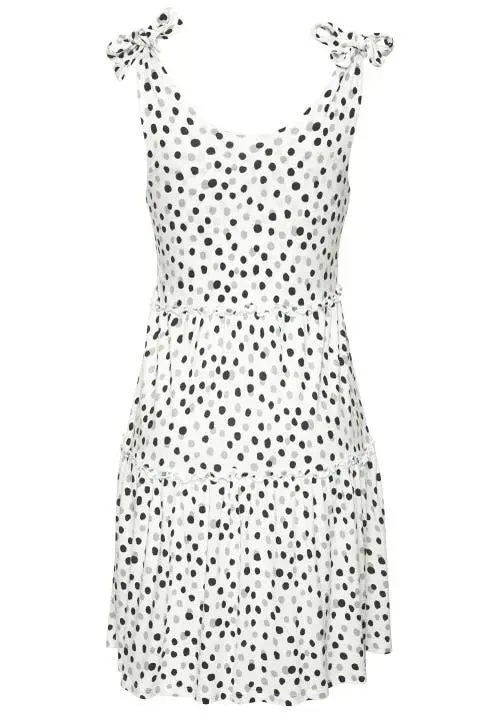 LASCANA Tie Strap Tiered Dress