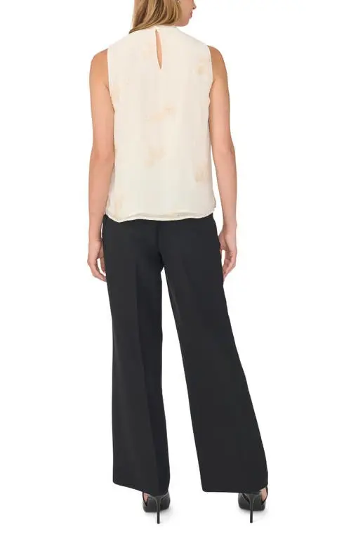 Vince Camuto Beaded Sleeveless Mock Neck Blouse