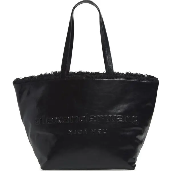 Alexander Wang Punch Genuine Shearling Lined Leather Tote