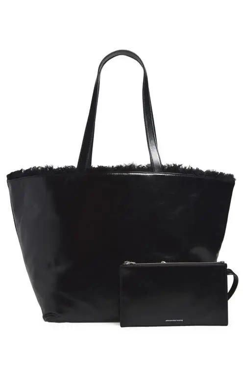 Alexander Wang Punch Genuine Shearling Lined Leather Tote