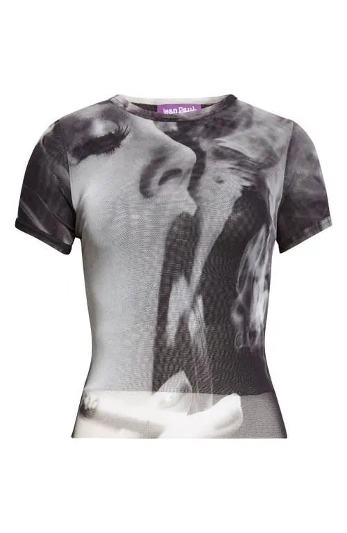 JEAN PAUL GAULTIER Smoking Graphic Mesh Baby Tee