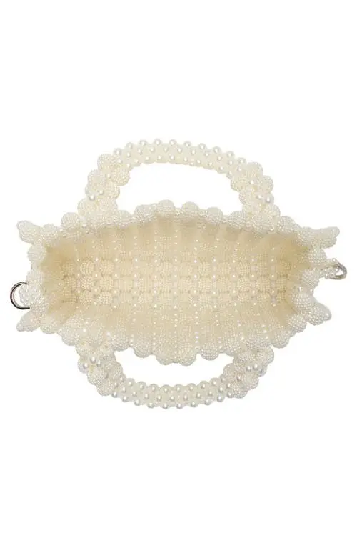 OLGA BERG Sally Imitation Pearl Top Handle Bag