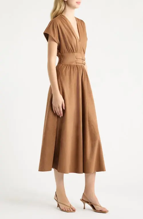 Parker The Noa Faux Suede Midi Dress