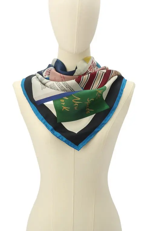 Kate Spade New York Book Haul Silk Square Scarf - Multi