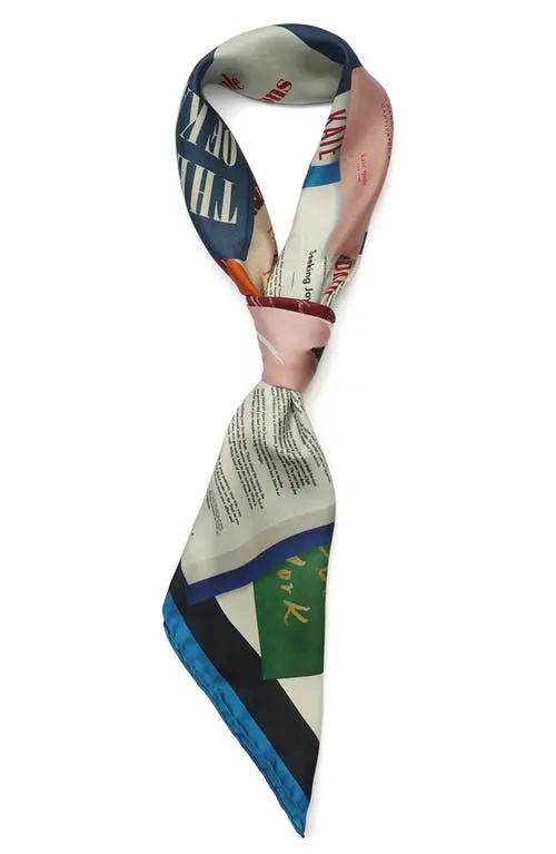 Kate Spade New York Book Haul Silk Square Scarf - Multi