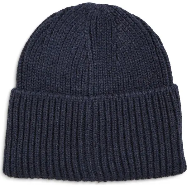 OPEN EDIT Core Wide Cuff Recycled Polyester Blend Beanie - Navy