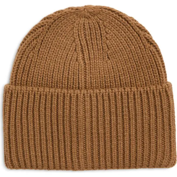 OPEN EDIT Core Wide Cuff Recycled Polyester Blend Beanie - Tan
