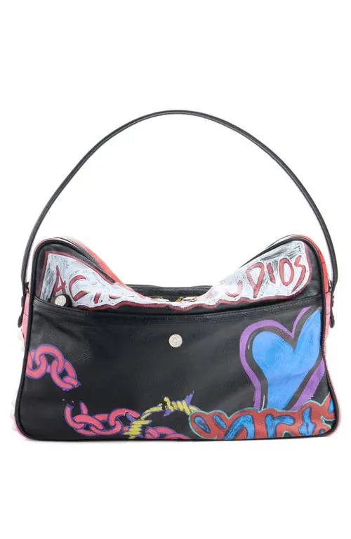 Acne Studios Camero Punk Print Leather Camera Bag