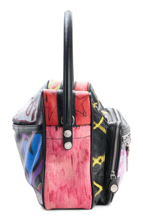 Acne Studios Camero Punk Print Leather Camera Bag