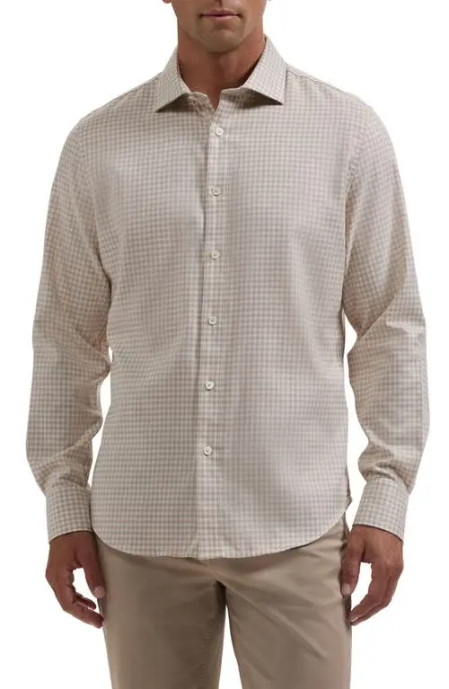 Bugatchi Axel Shaped Fit Check Button Up Shirt