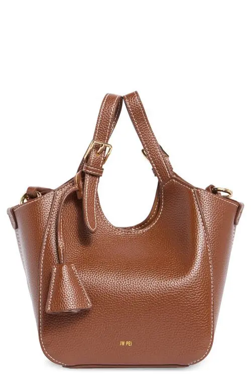 Jw Pei Ines Padlock Faux Leather Tote - Chocolate Brown