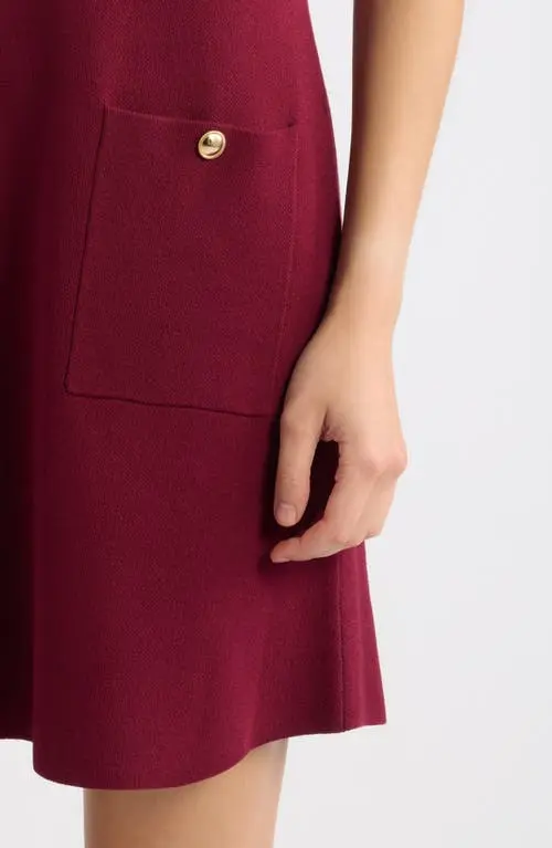 Julia Jordan Show Mock Neck Knit Dress - Wine