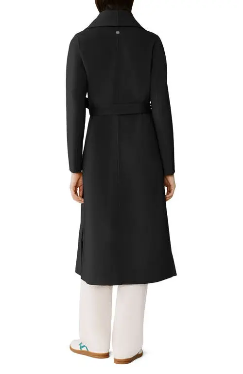 Soia & Kyo Britta Cascade Collar Wool Coat - Black