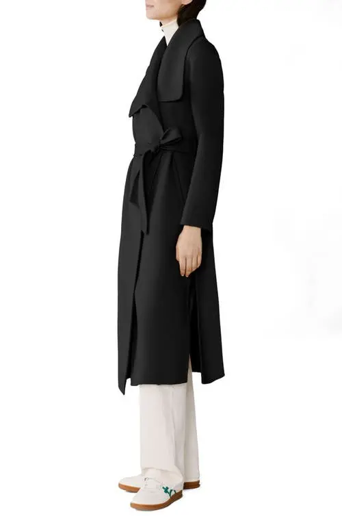 Soia & Kyo Britta Cascade Collar Wool Coat - Black